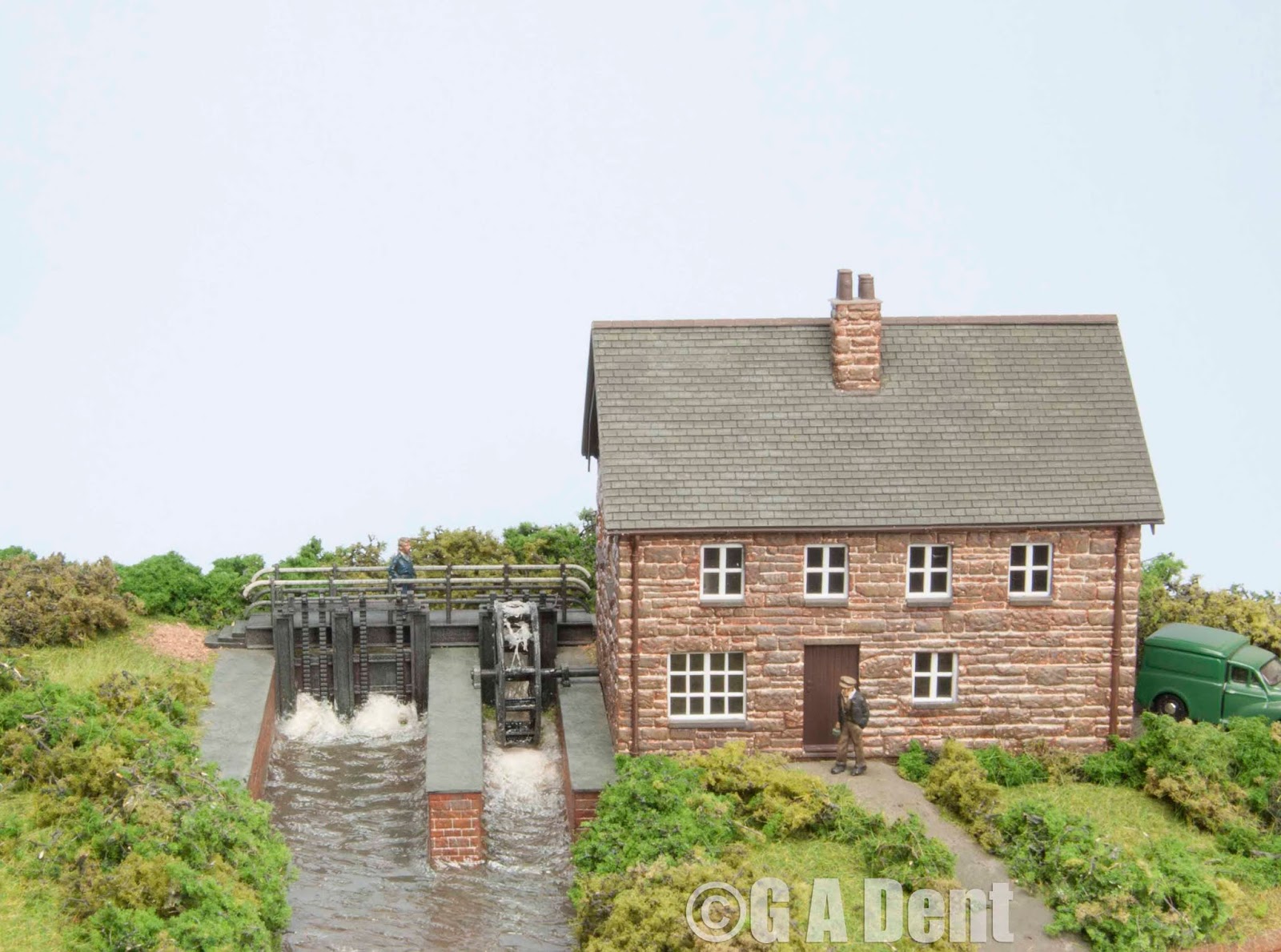 A WATER MILL DIORAMA