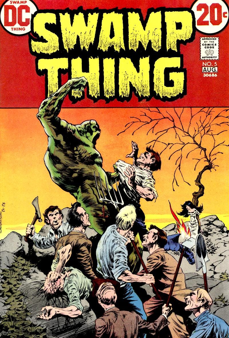 Swamp Thing #5 - Bernie Wrightson art & cover - Pencil Ink