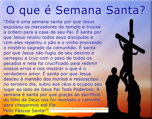 Semana Santa 2024: O que é Semana Santa. - Lindas Mensagens