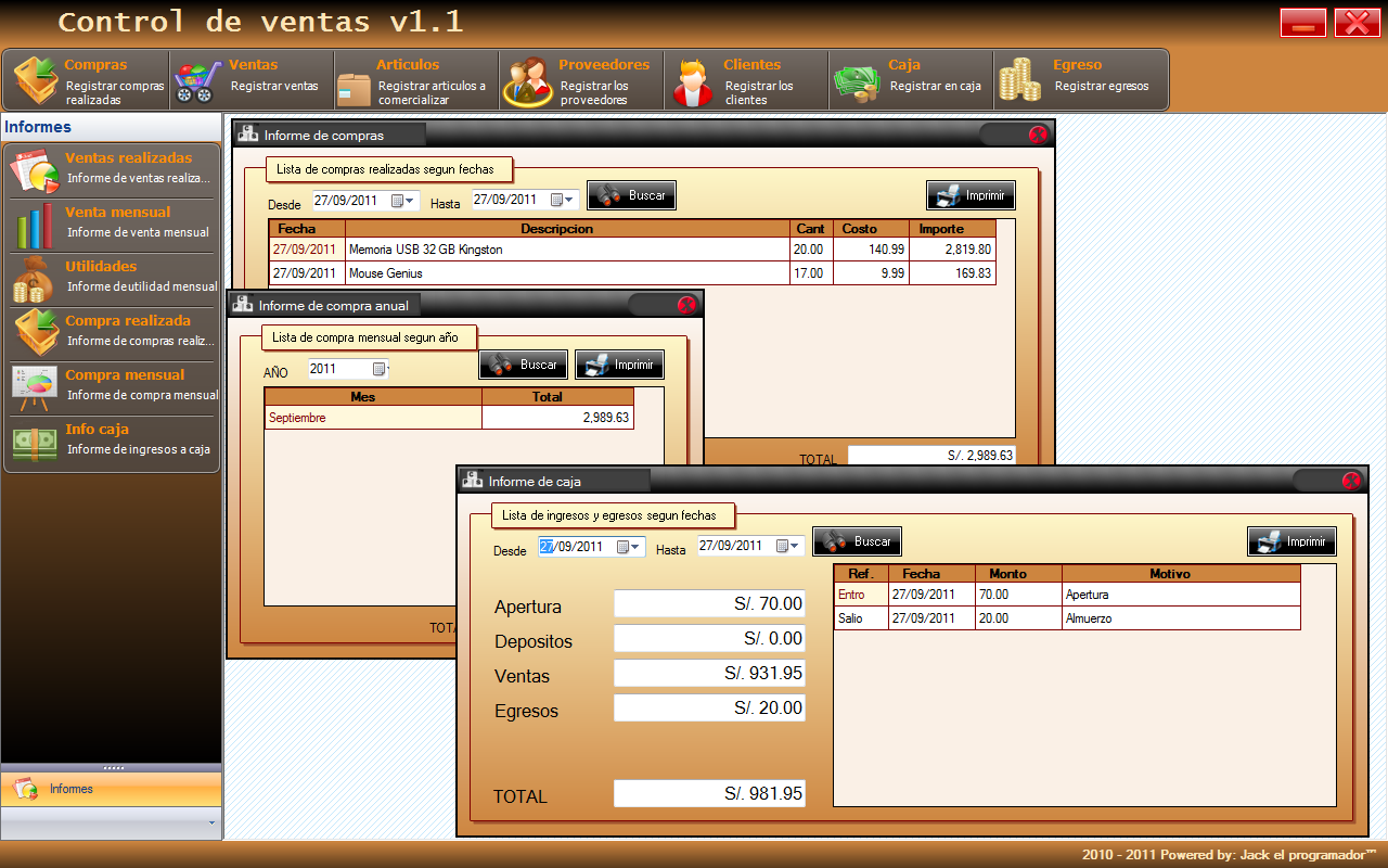 Control de compras y ventas en N capas ~ Jack el programador™