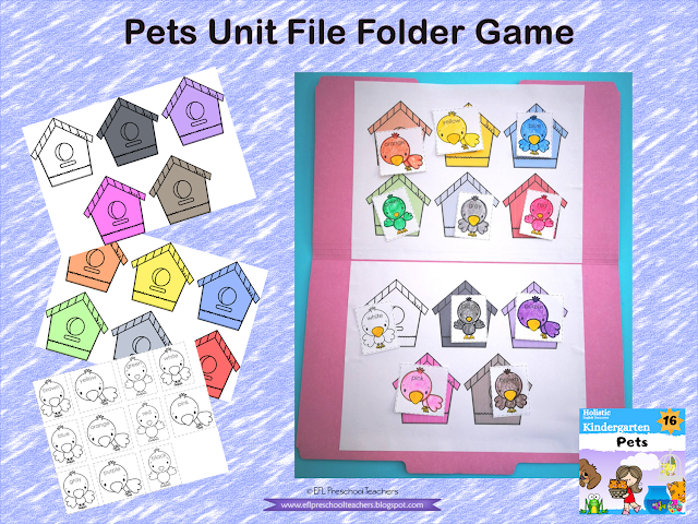 ESL/EFL Preschool Teachers: Pets Unit Games, Printable book and more ...