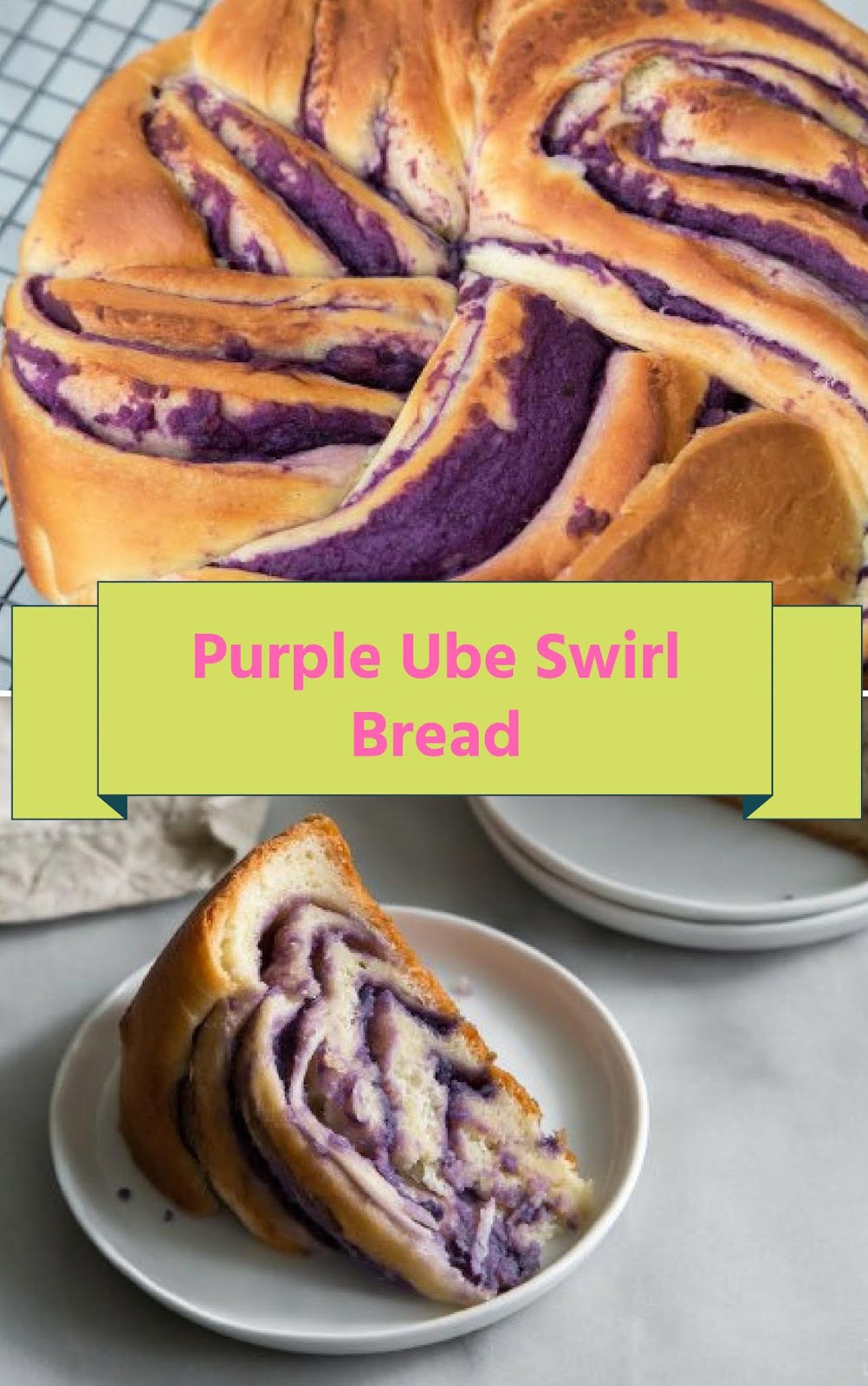 Purple Ube Swirl Bread #christmas #bread - Cintia Kitchen