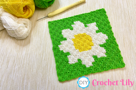 DIY Crochet Lily: [C2C Crochet] The Daisy flower pattern C2C Crochet ...