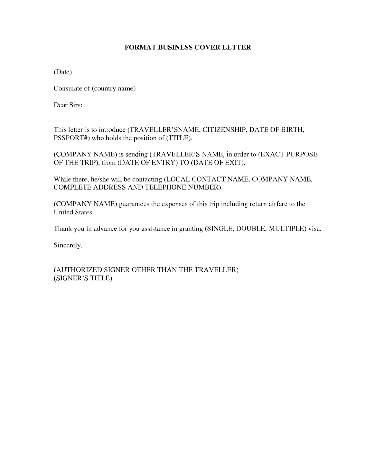 Business Plan Letter Template ~ Resume Letter