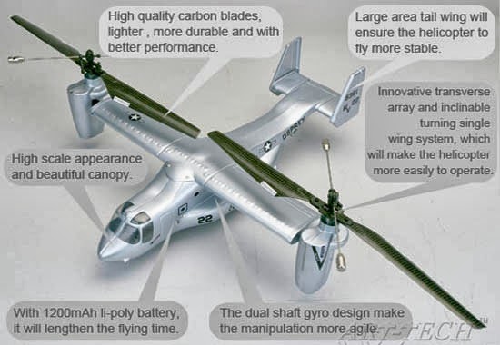 RC Fans: Art-tech V22 Osprey RC helicopter