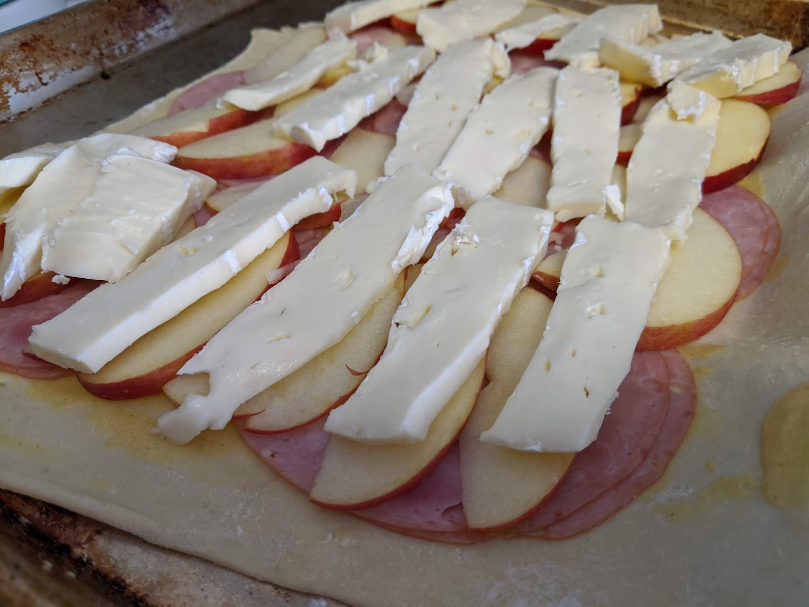 Ham and Brie Puff Pastry Slab Sandwich