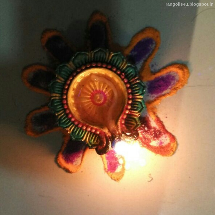 Beautiful Rangoli Designs: Deep Jyoti Rangolis for Makar Sankranti