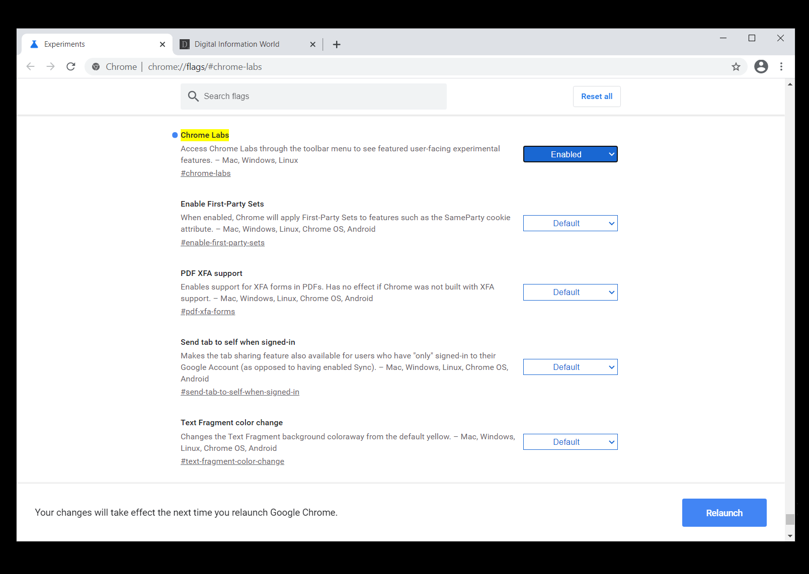 Chrome 90 will be released with two new features; including the Tab scrolling option