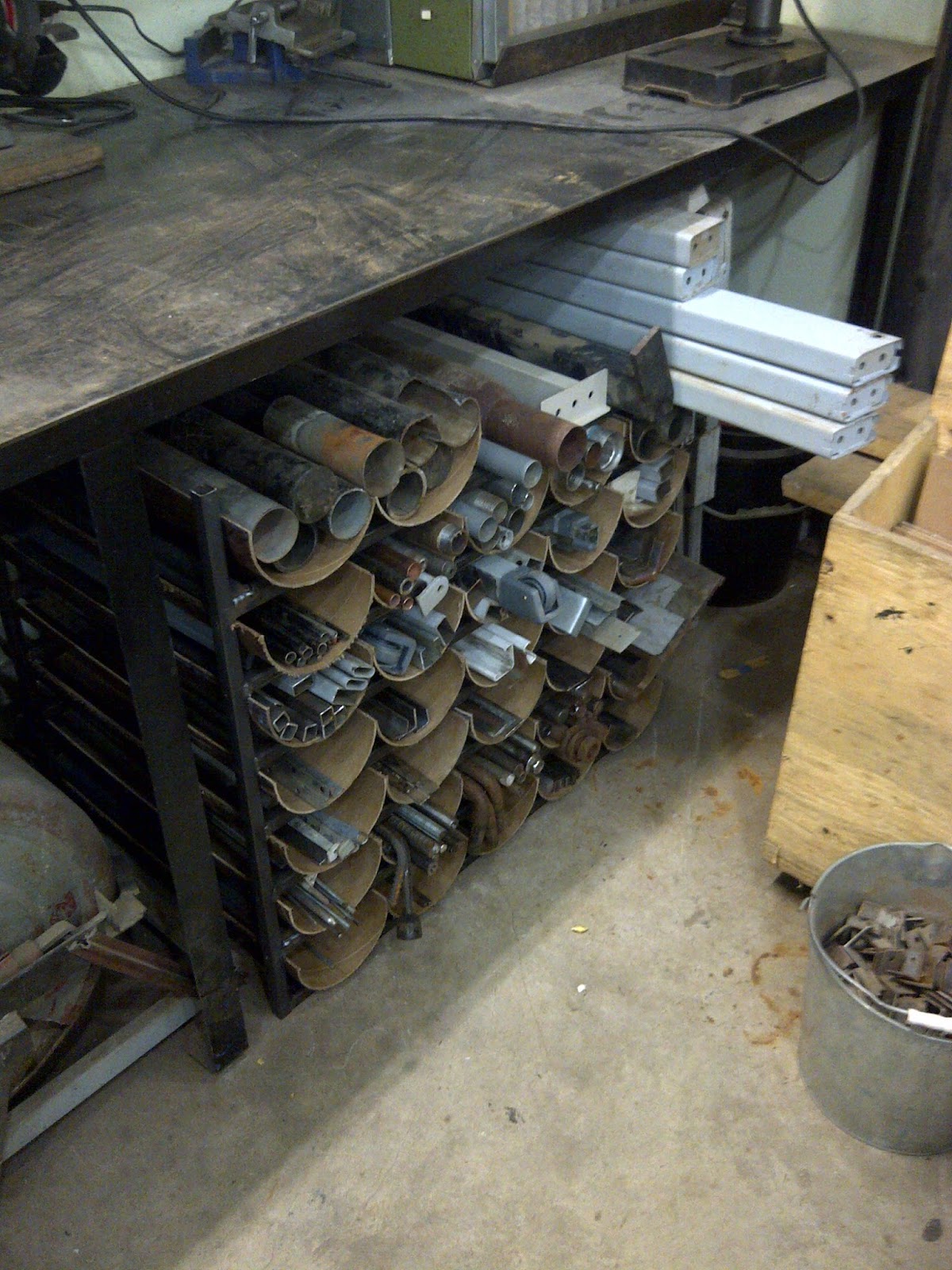 Another Day Another Project: Scrap Metal Storage Shelf