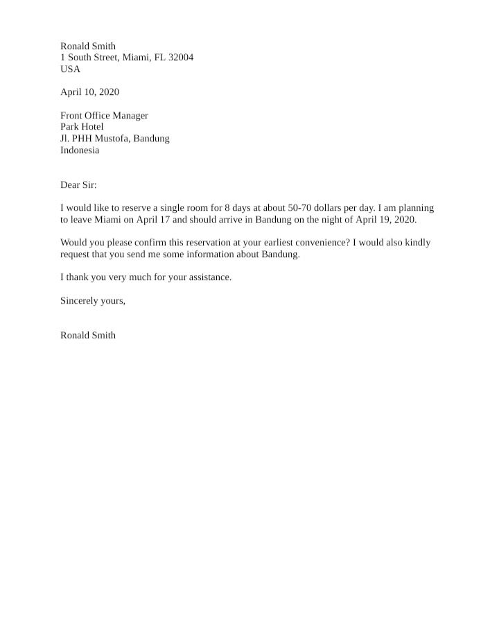 Business Letter Samples Englet Booking Letter business-letter-samples-englet-booking-letter