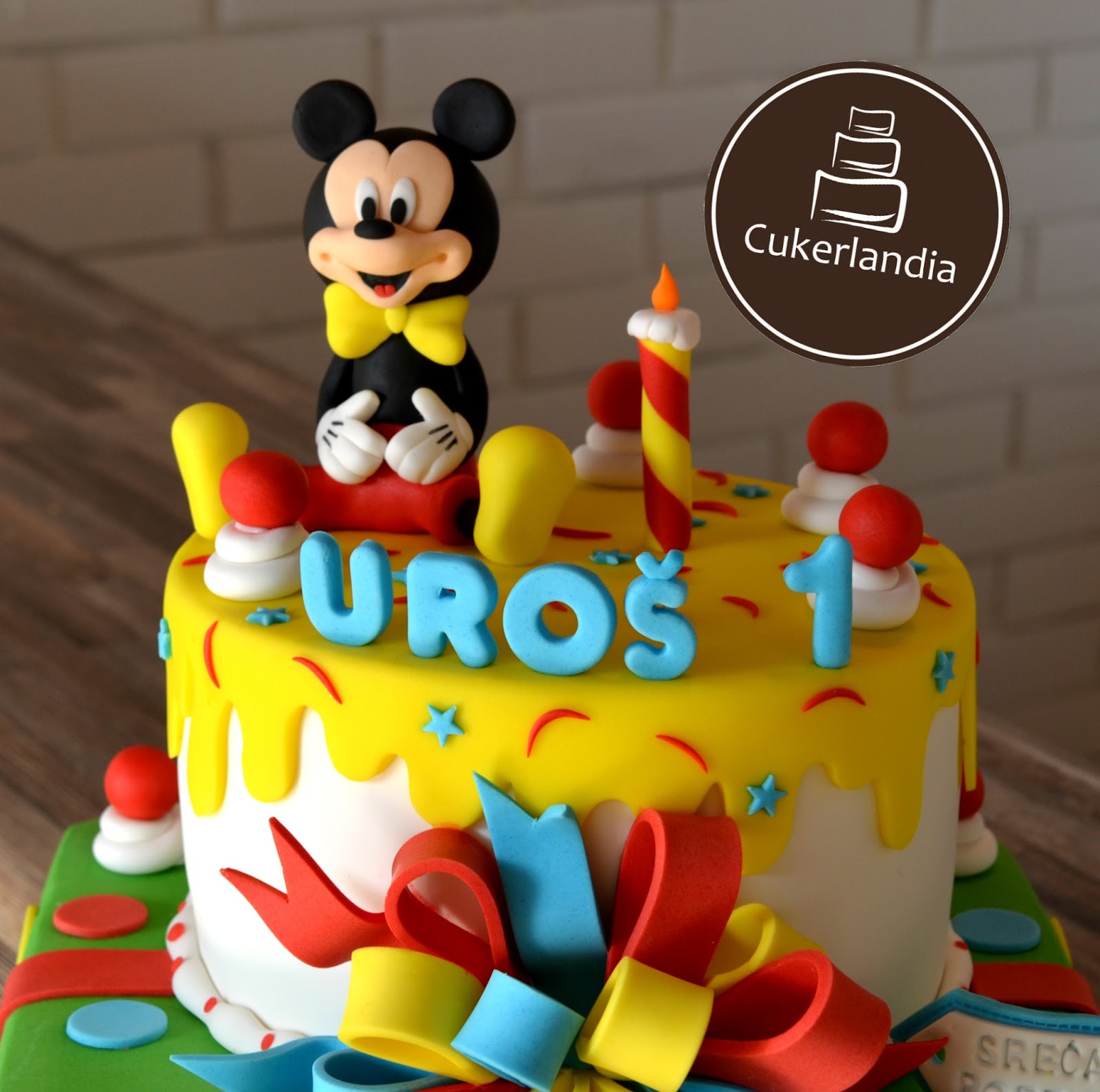 Torte i slatkiši : Miki Maus torta za prvi rodjendan (Micke Mose Cake)