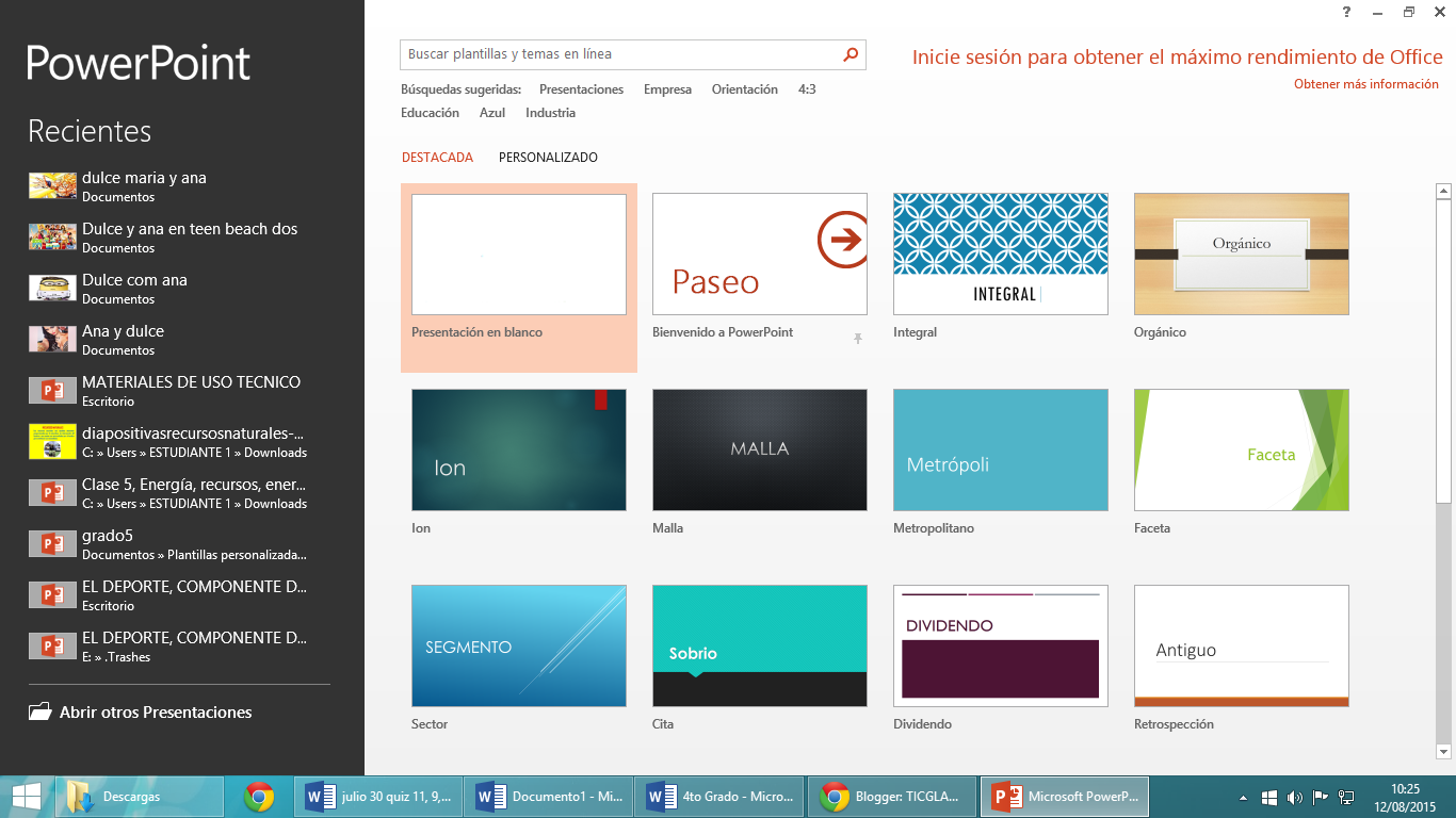 TICGLAMER 4°: Clase: Apertura del Power Point