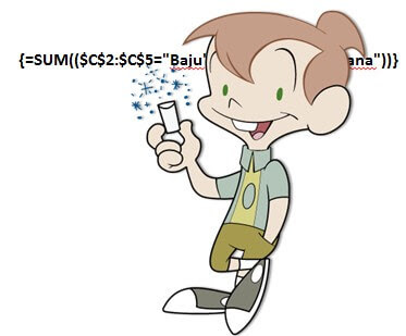 Rumus Array Excel Menghitung Jumlah Data Dengan Dua Kriteria