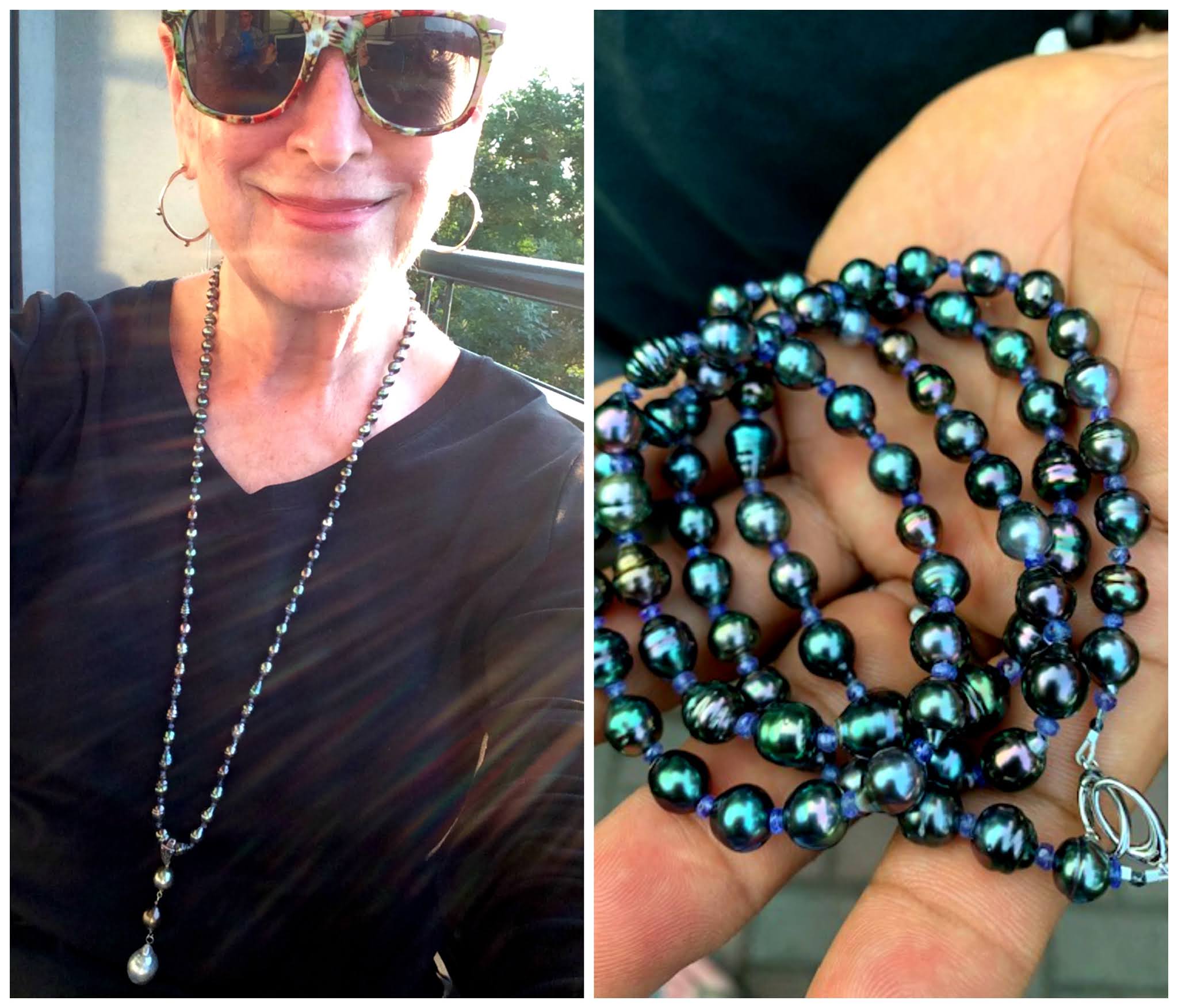 Three women walk into a pearl sale