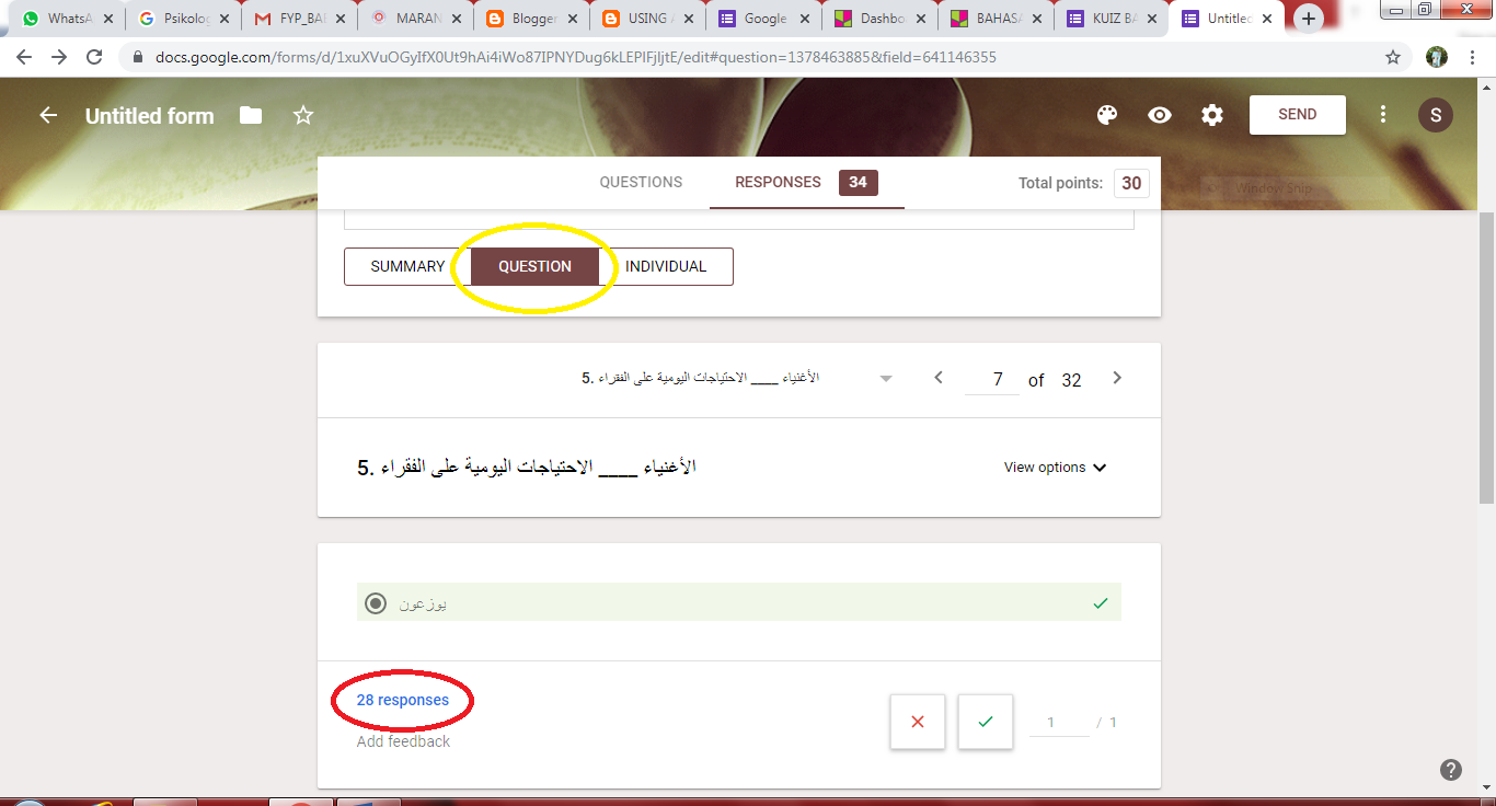 Assessment Using Google Forms - Aisyah Aziz