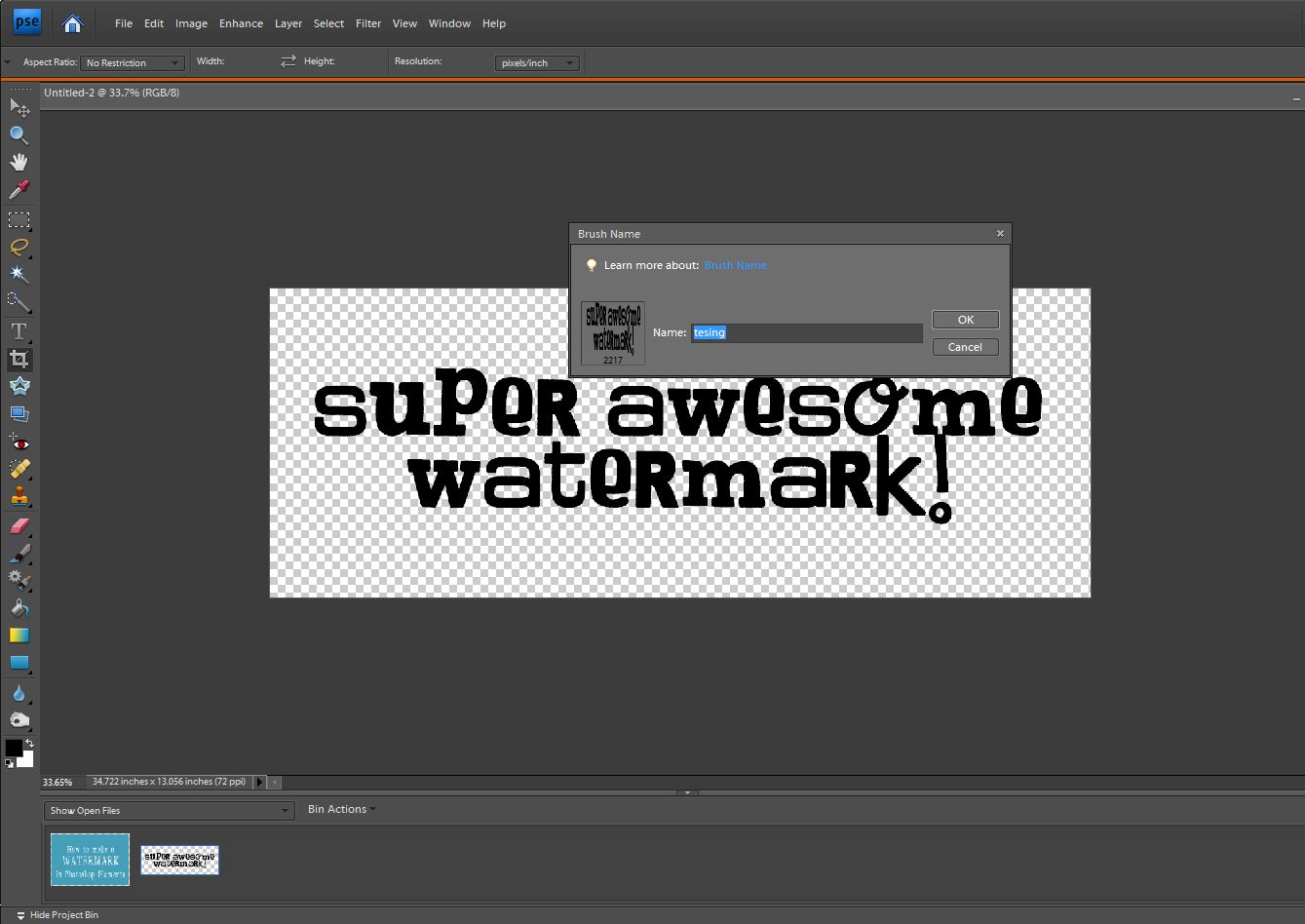 Watermark How-To, with Photoshop Elements - Sugar Bee Crafts
