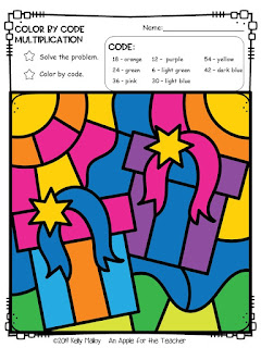 An Apple For The Teacher: Hanukkah Color By Number Math Facts Practice