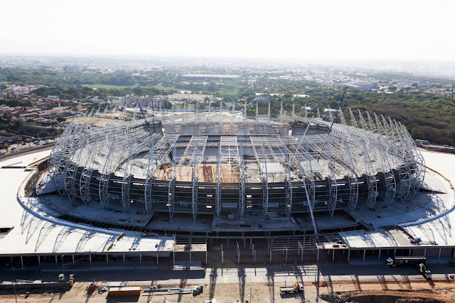 Obra na Arena Castelão em Fortaleza chegou a 89% de conclusão
