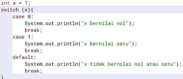 Dasar-dasar Pemrograman : Percabangan II dalam Java beserta Contoh Soal