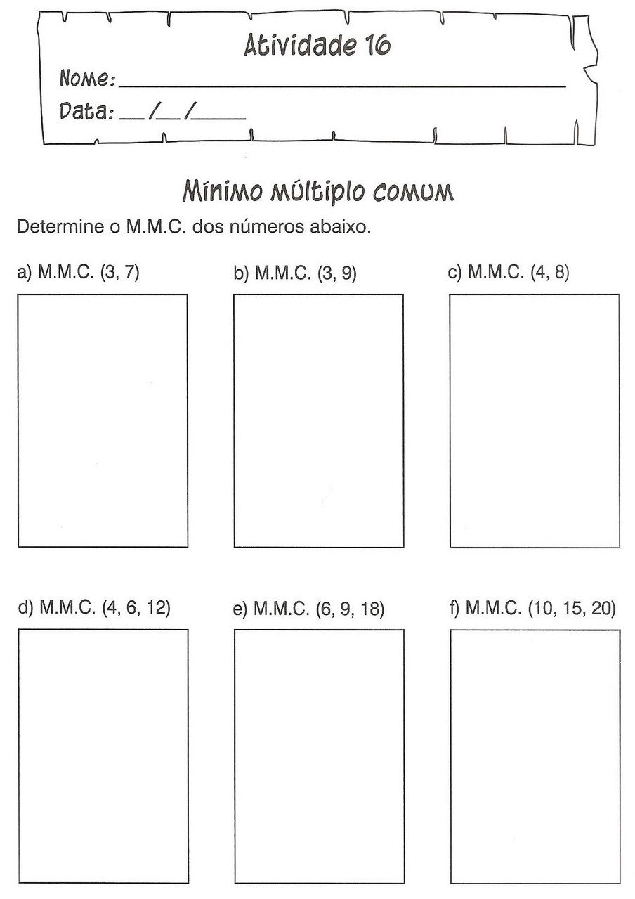 Atividades Mmc 5 Ano - RETOEDU