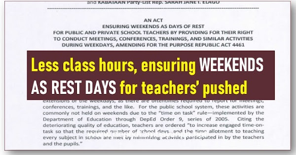 Ensuring less class hours, weekends as rest days for teachers ...
