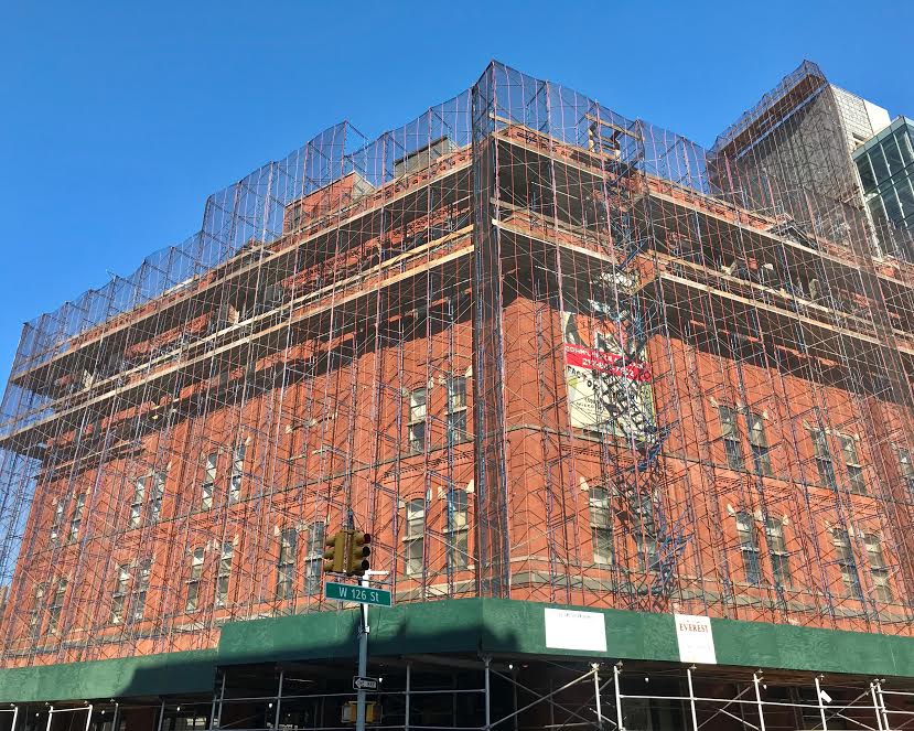 H A R L E M + B E S P O K E: CONSTRUCTION: SCAFFOLDING AT MINK BUILDING