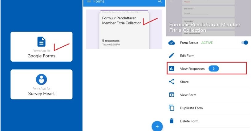 Cara Melihat Hasil Google Forms di HP Android dan Laptop - Klik Refresh