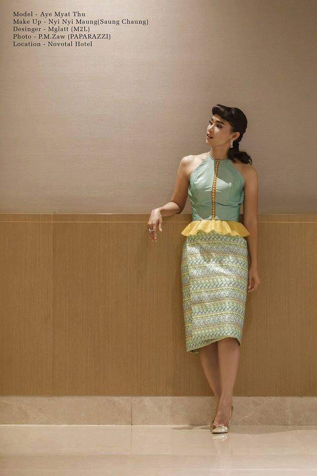 Aye Myat Thu Myanmar Outfit Fashion Photos