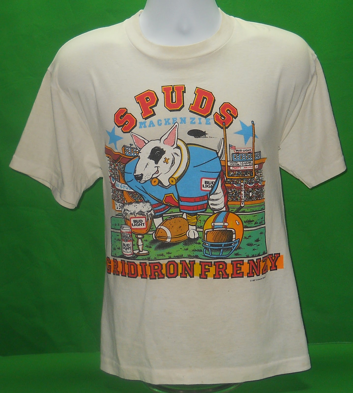 The Voodoo Vintage: 1987 Bud Light Spuds Mackenzie Vintage T Shirt