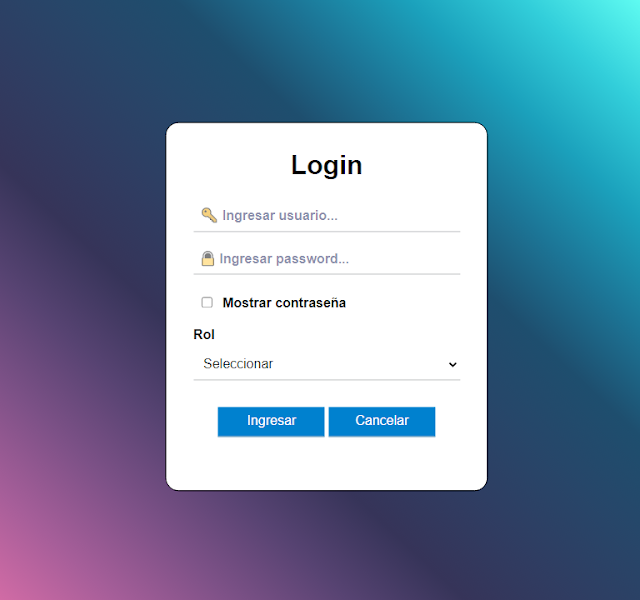 VaidrollTeam: PLANTILLAS Y DISEÑOS DE LOGIN CON ROLES EN HTML Y CSS