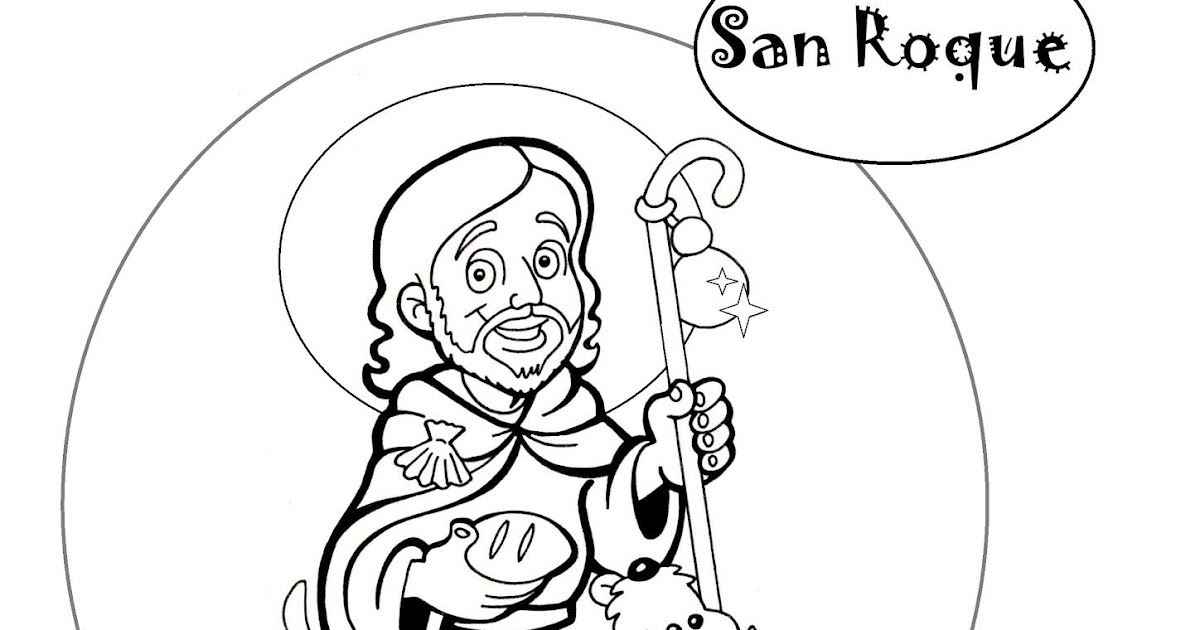 San Roque (dibujo y reseña) - Educacion Religiosa