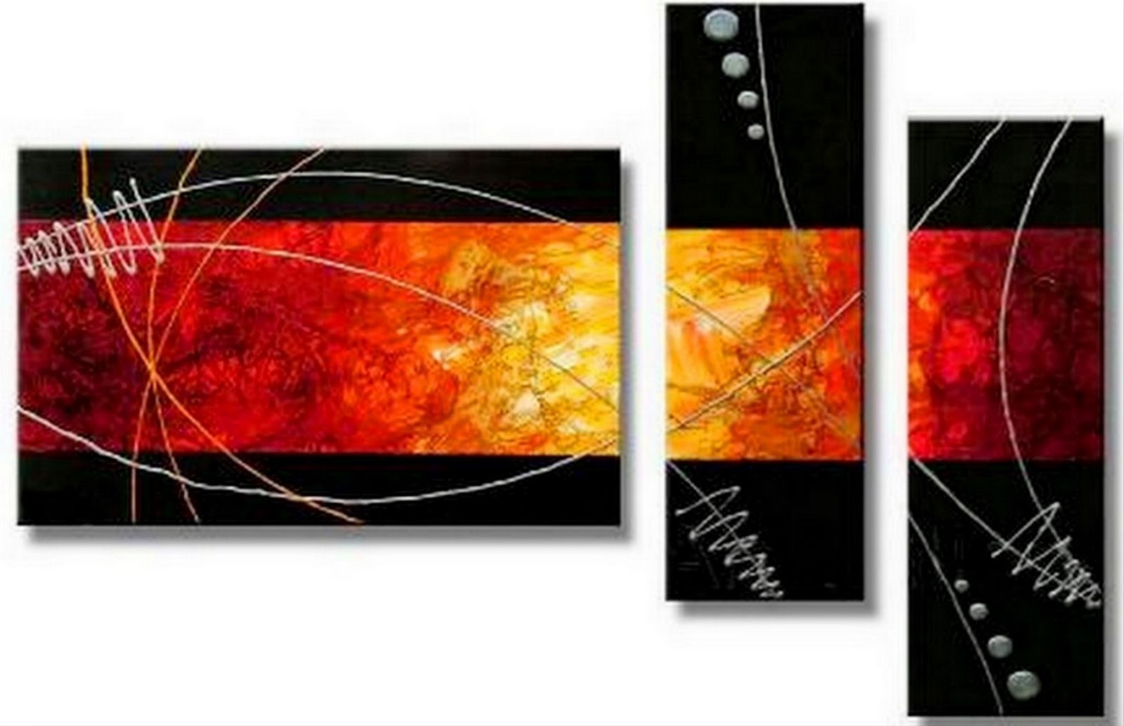 Arte y Actividad Cultural: Cuadros Trípticos Modernos al Óleo