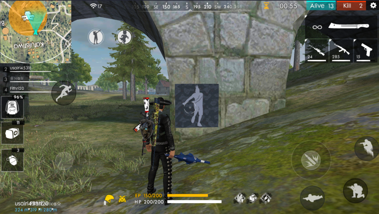 Lokasi Emote Wall Free Fire Patch Anniversary Update Map Bermuda - RETUWIT