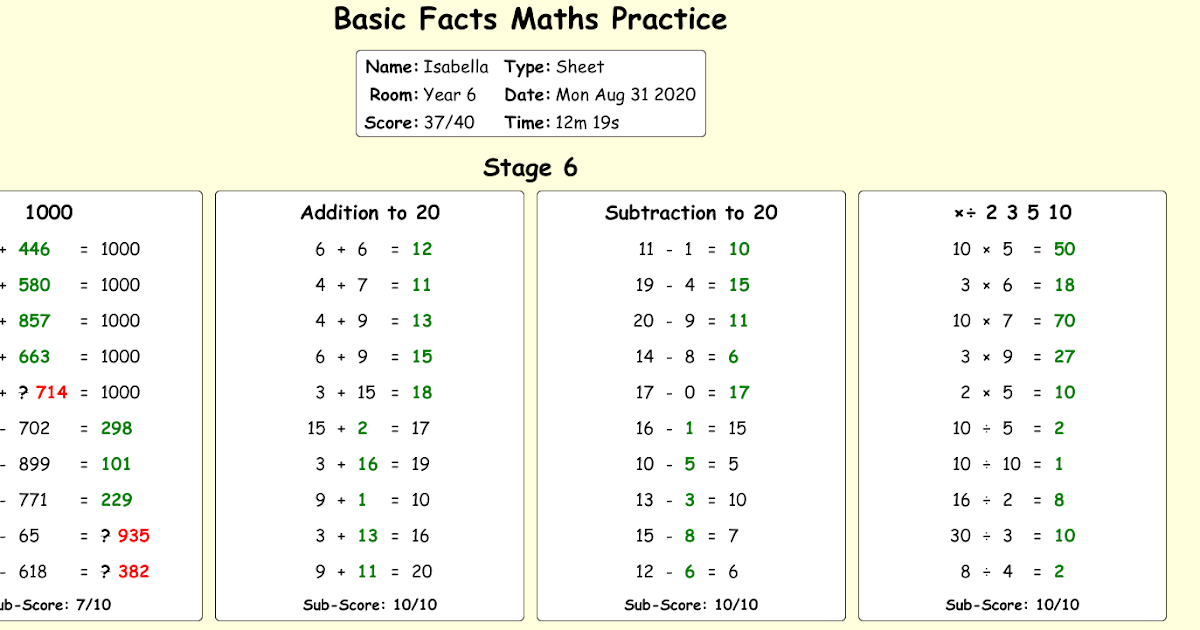 Isabella: Basic Facts Learning | Prototec