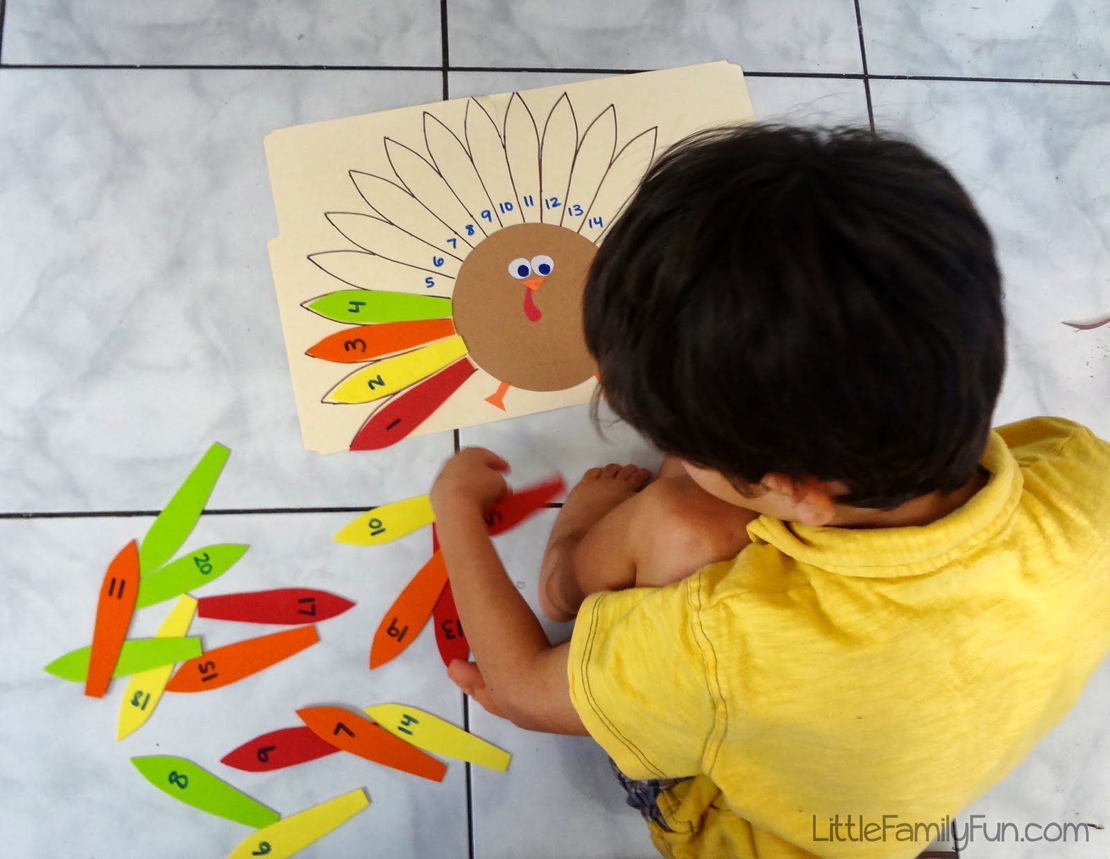 Little Family Fun: Counting Turkey Feathers
