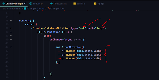 ReactJS Firebase esp8266 Nodemcu Led RGB Frontend - Arduino