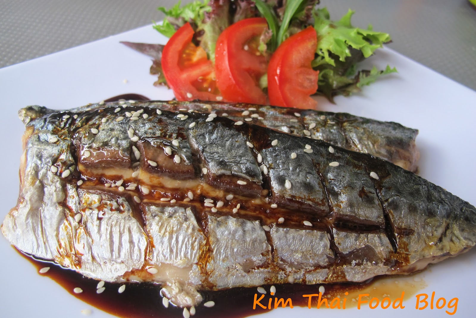 Kim Thai Food Blog: SABA FISH TERIYAKI (ปลาซาบะย่างซีอิ้ว)
