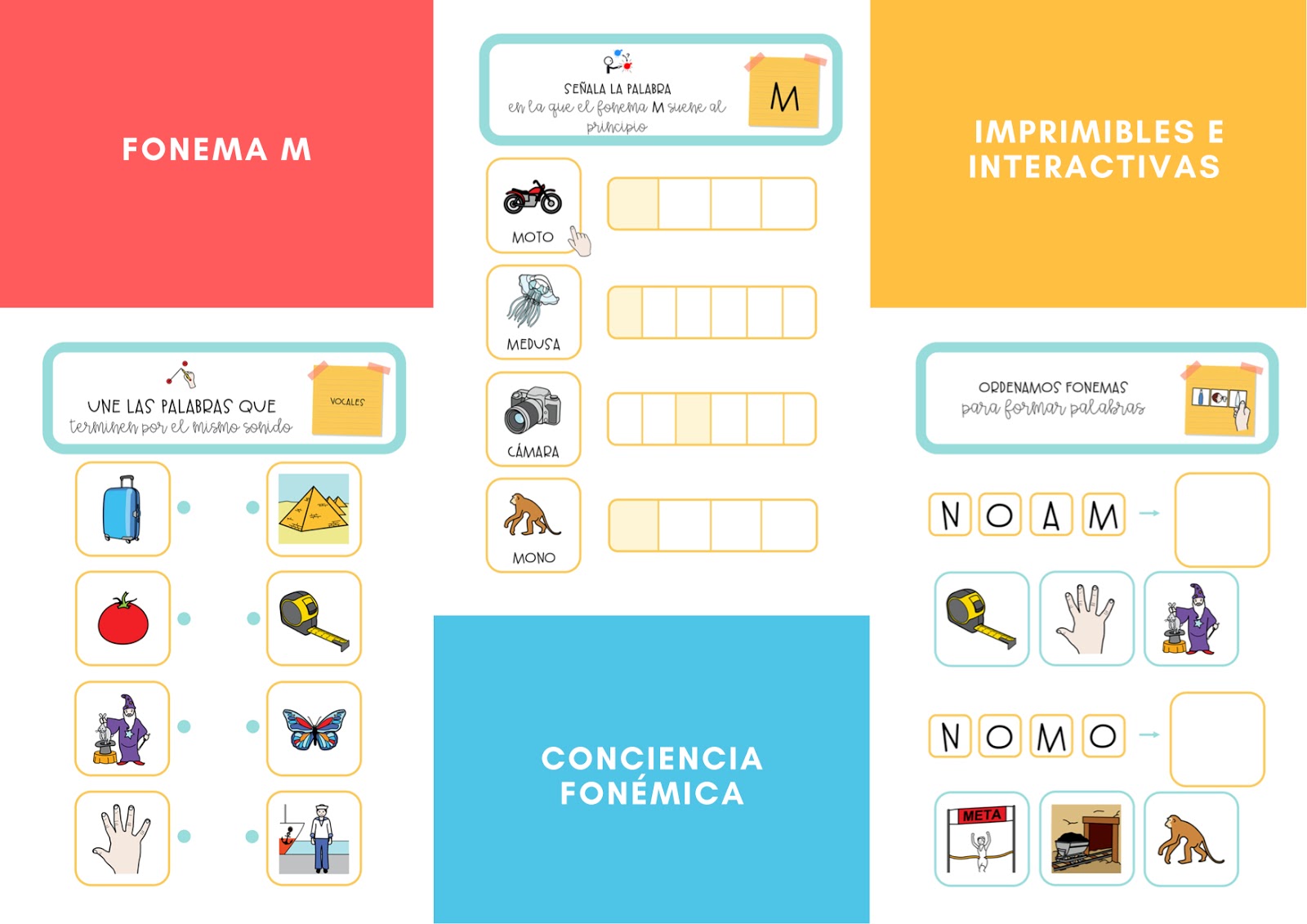 Fonema M - Conciencia Fonémica - El sonido de las palabras