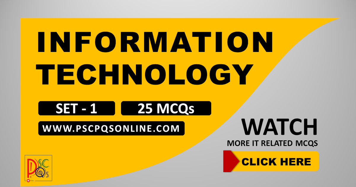 INFORMATION TECHNOLOGY || COMPUTER BASICS || SET 1 || MCQs