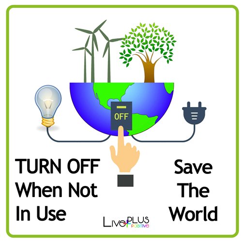 Printable "Save Energy" Sign | Live Plus