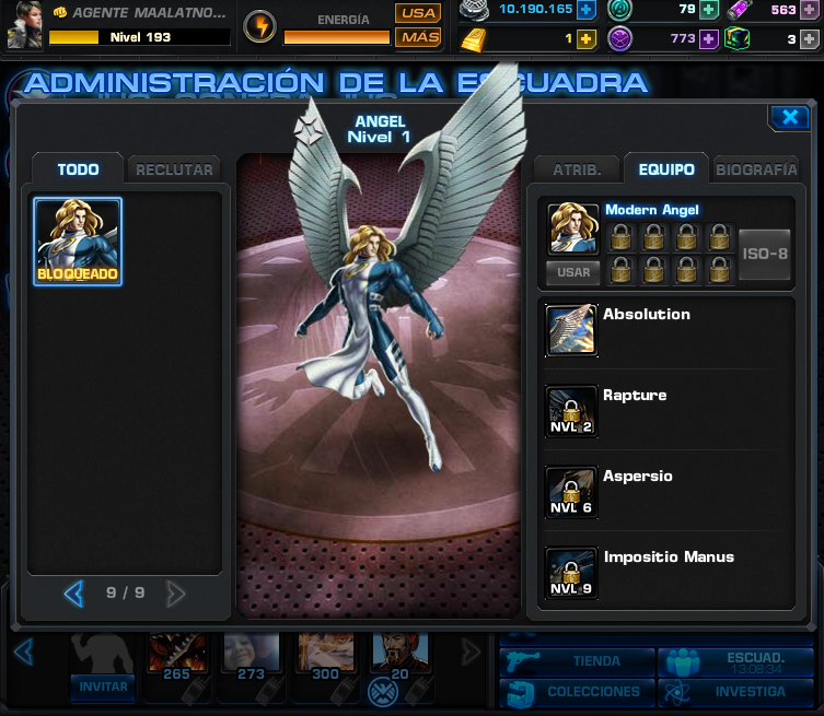 Nuevo Heroe ANGEL Marvel Avengers Alliance X Men | Marvel Avengers ...
