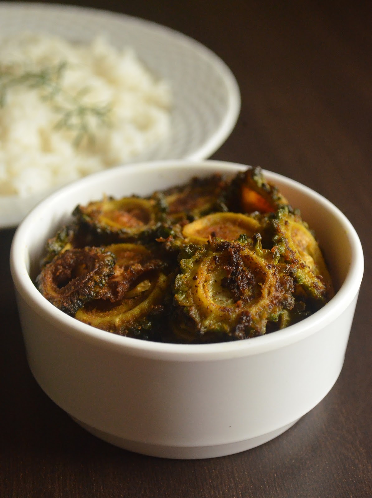 Indulge...: Pavakkai Fry | Pavakya Fry | Kakarakaya Fry | Easy Bitter ...