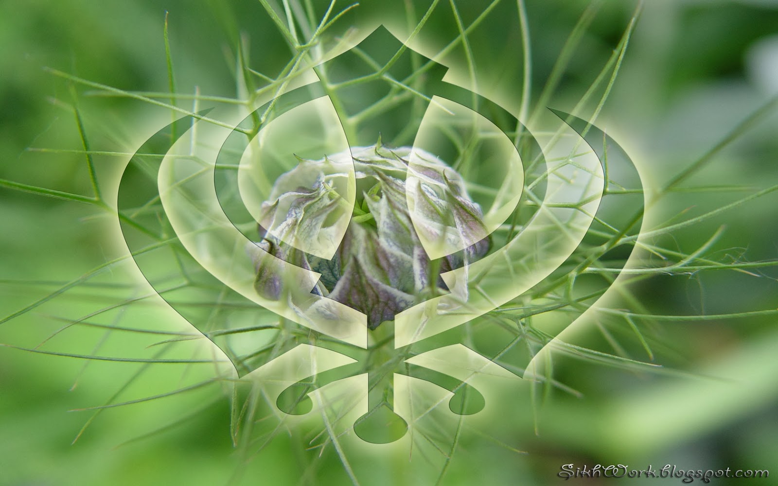 sikhwork: GLOWING KHANDA WALLPAPER