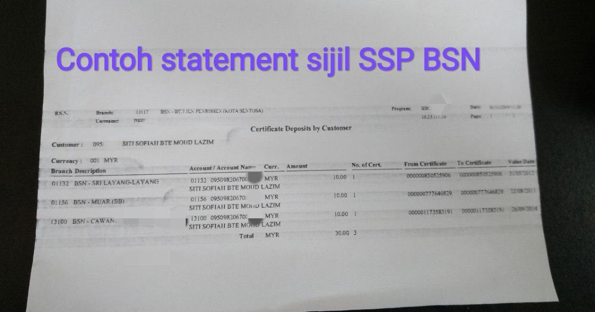 Buat Duit Lumayan: Bagaimana Dapatkan Statement Sijil Simpanan Premium ...