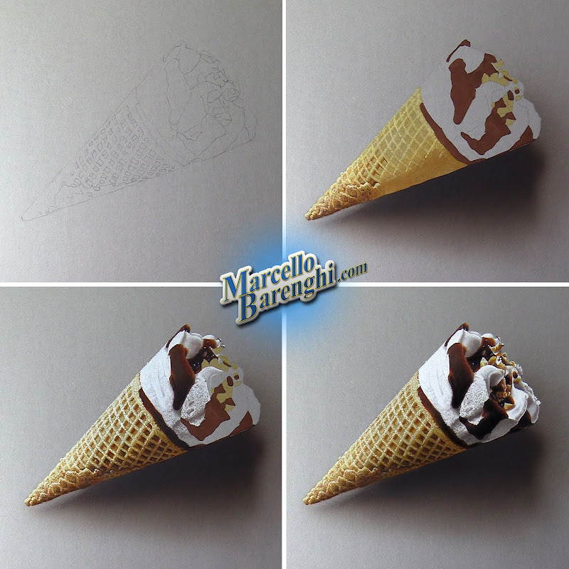 Drawing Cornetto Ice Cream - Marcello Barenghi