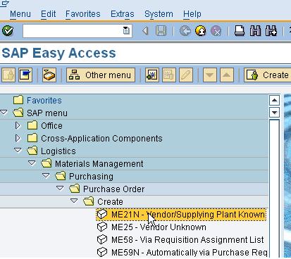 SAP User MM Manual - Create Purchase Order - T Code- ME21N