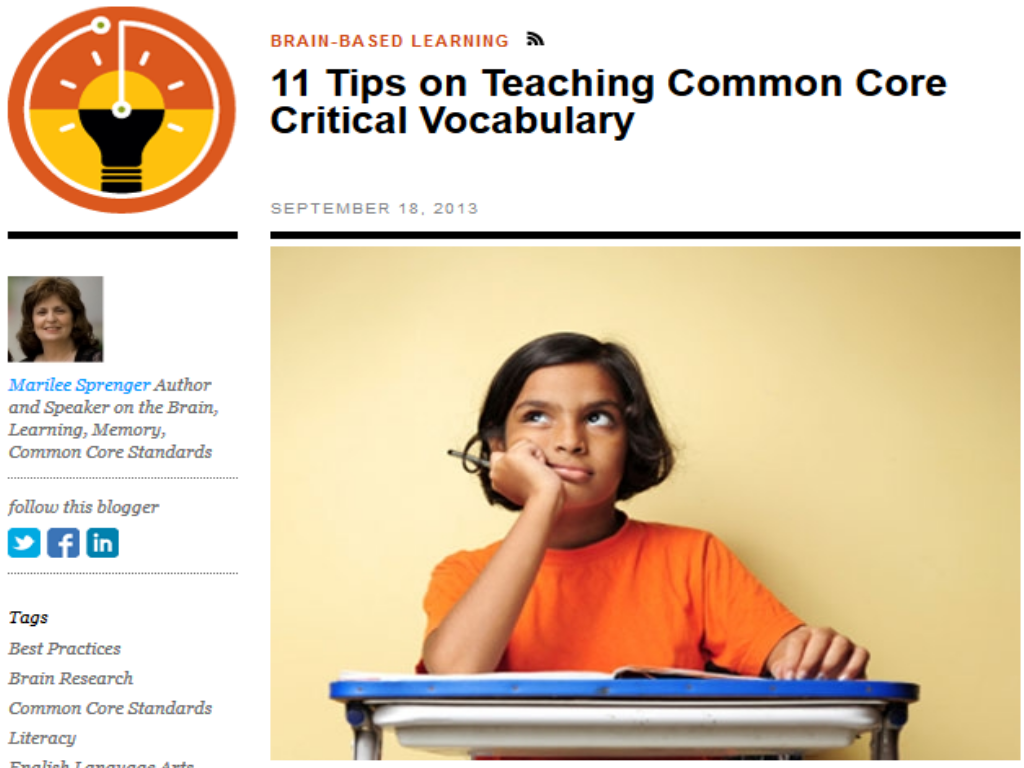 Literacy the Nixa Way!: 11 Tips on Teaching Common Core Critical Vocabulary