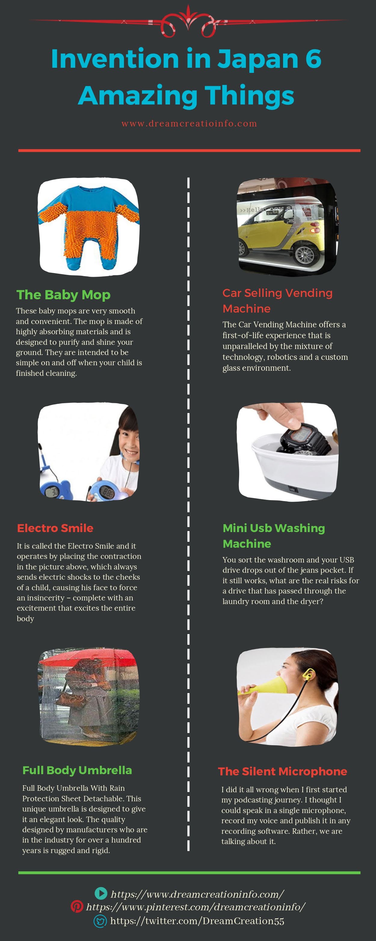Invention in Japan 6 Amazing Things #infographic - Visualistan