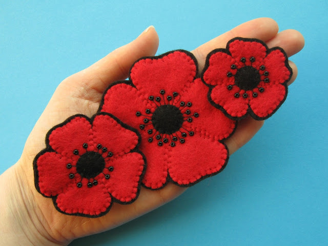 Bugs and Fishes by Lupin: New in My Shop: Felt Poppies Tutorial ...
