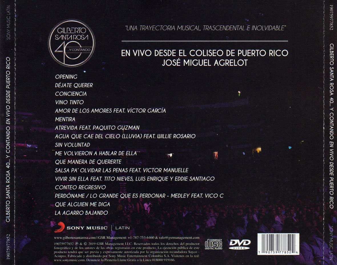 La Vitamina De La Salsa Gilberto Santa Rosa 40 Y Contando En Vivo Desde Puerto Rico 2019